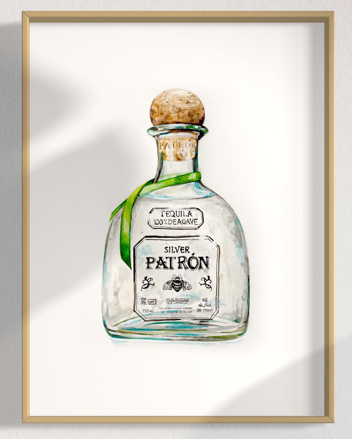 Patron Bottle Print, Tequila Art Print, Trendy Wall Art, Digital ...