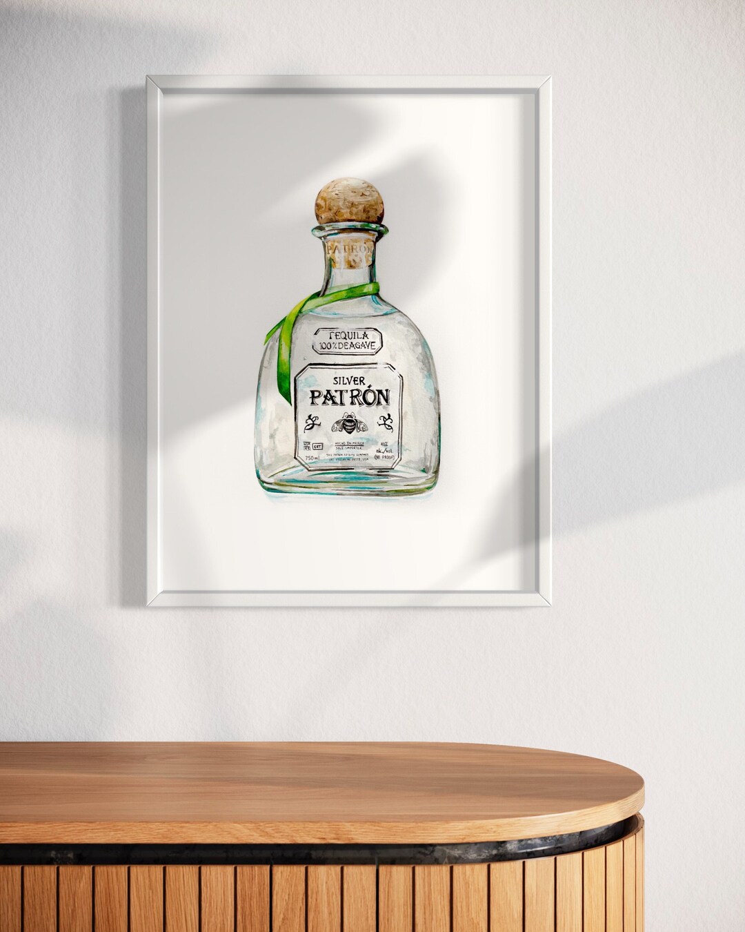 Patron Bottle Print, Tequila Art Print, Trendy Wall Art, Digital ...
