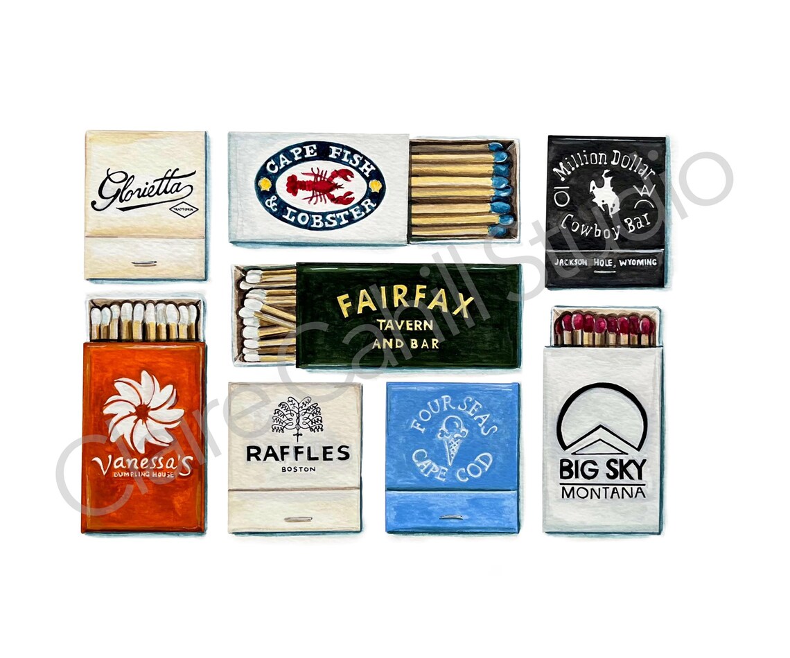 Custom Matchbox Painting | Personalized Matchbook Art Gift | Custom ...