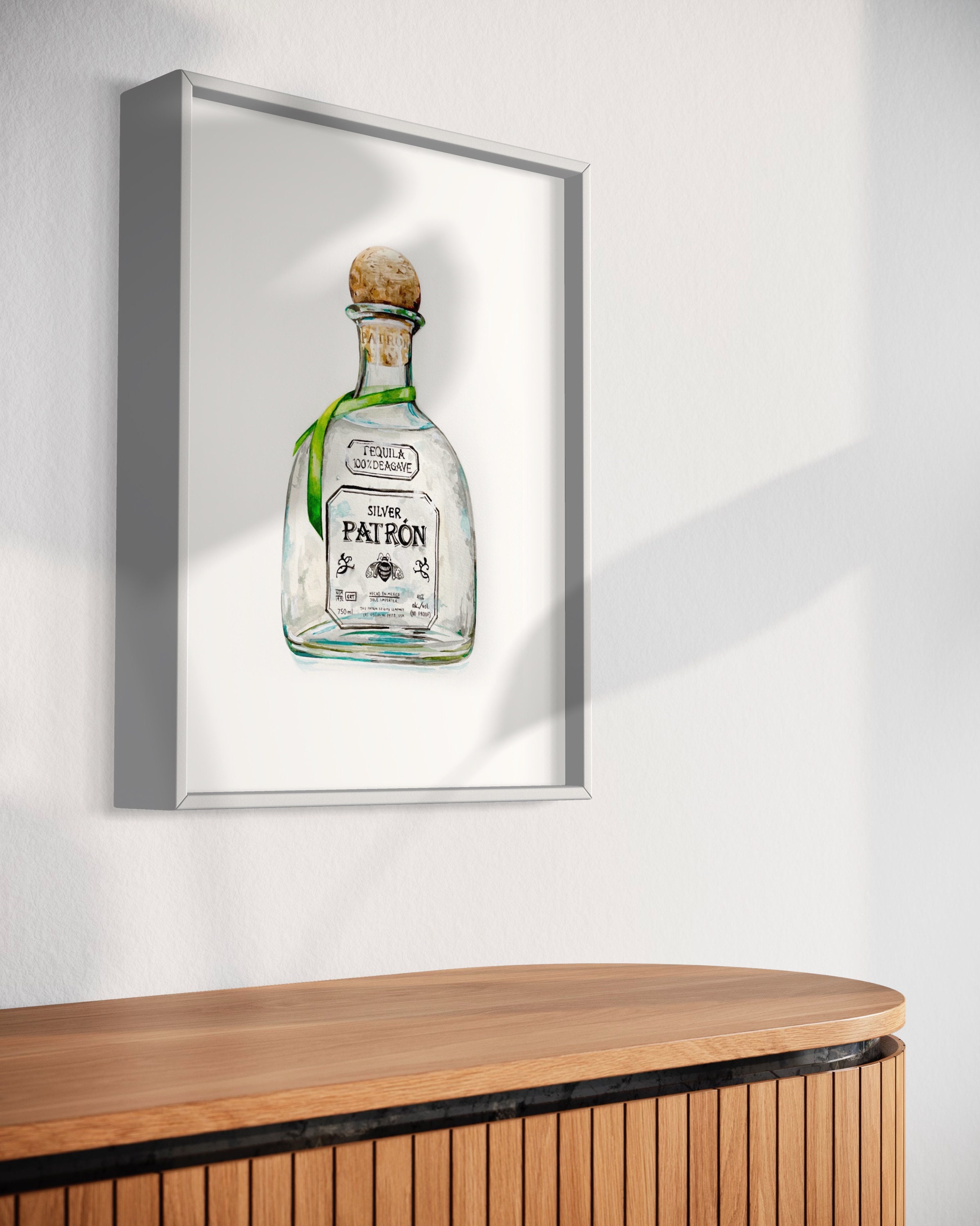 Patron Bottle Print, Tequila Art Print, Trendy Wall Art, Digital ...