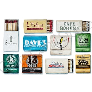 Custom Matchbox Painting | Personalized Matchbook Art Gift | Custom ...