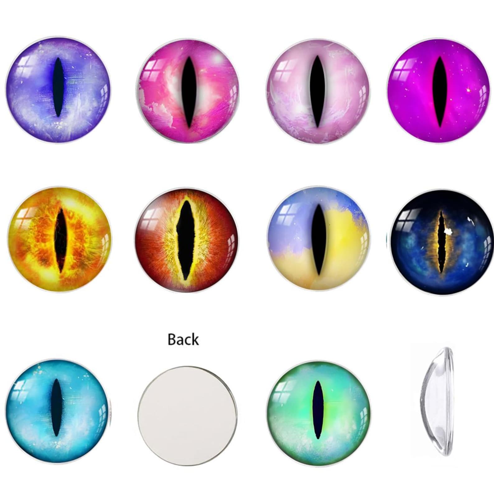 Eyes Glass Cabochons- Dragon, Doll and Animal Eyes for DIY Crafts ...