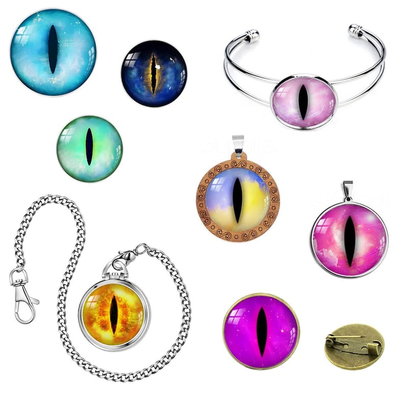 Eyes Glass Cabochons- Dragon, Doll and Animal Eyes for DIY Crafts ...