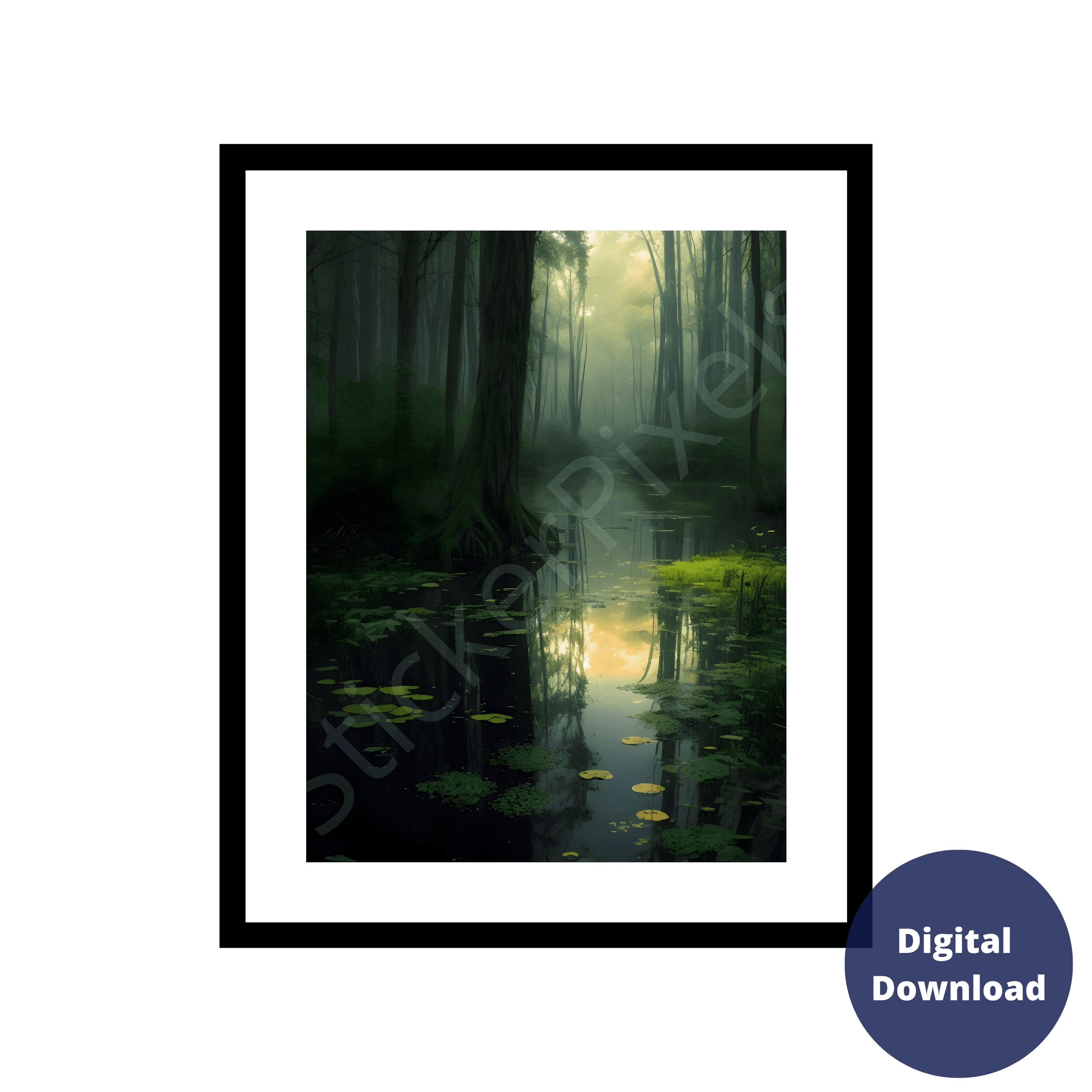 Printable Set of 3 Posters Forest Jungle and Swamp Wall Art - Etsy
