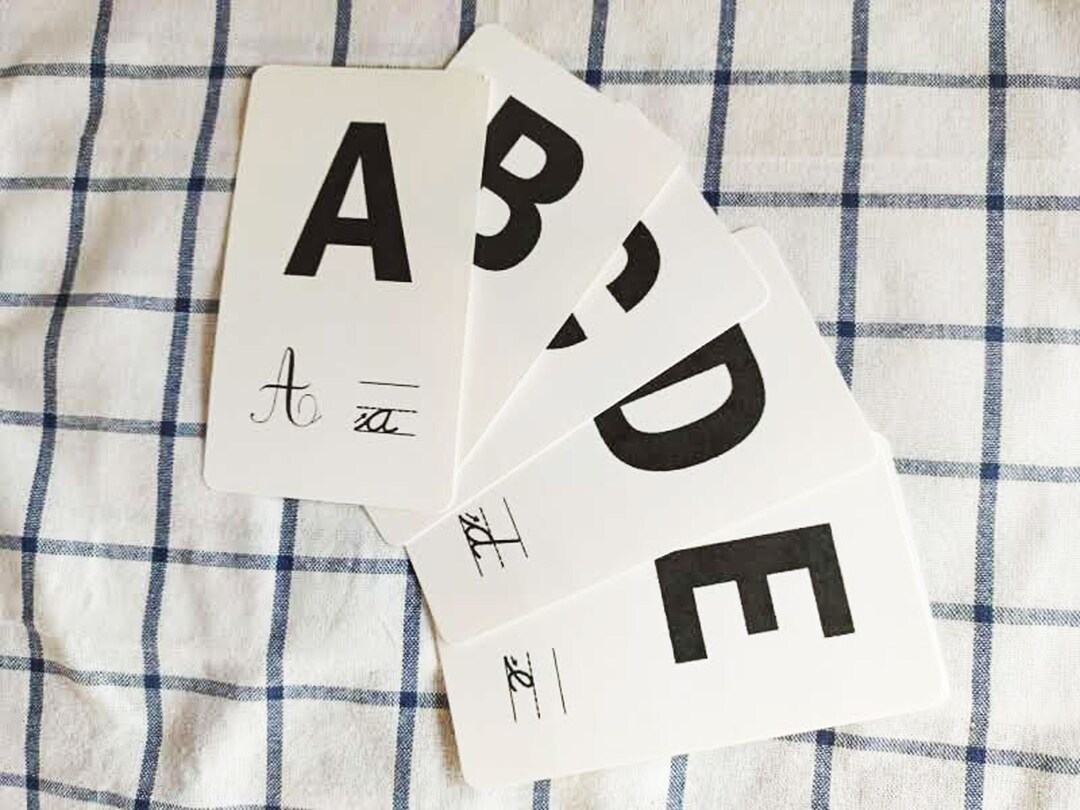 Alphabet Cards, ALPHABET, Preschool Flashcard, ABC Card, Educational ...