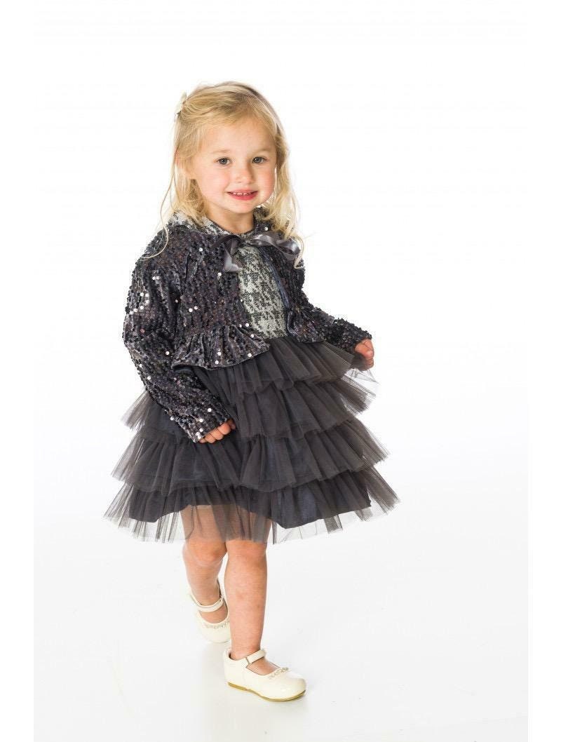 Girls Kids Gorgeous Dress With Sequin Velour Bolero Jacket Party - Etsy