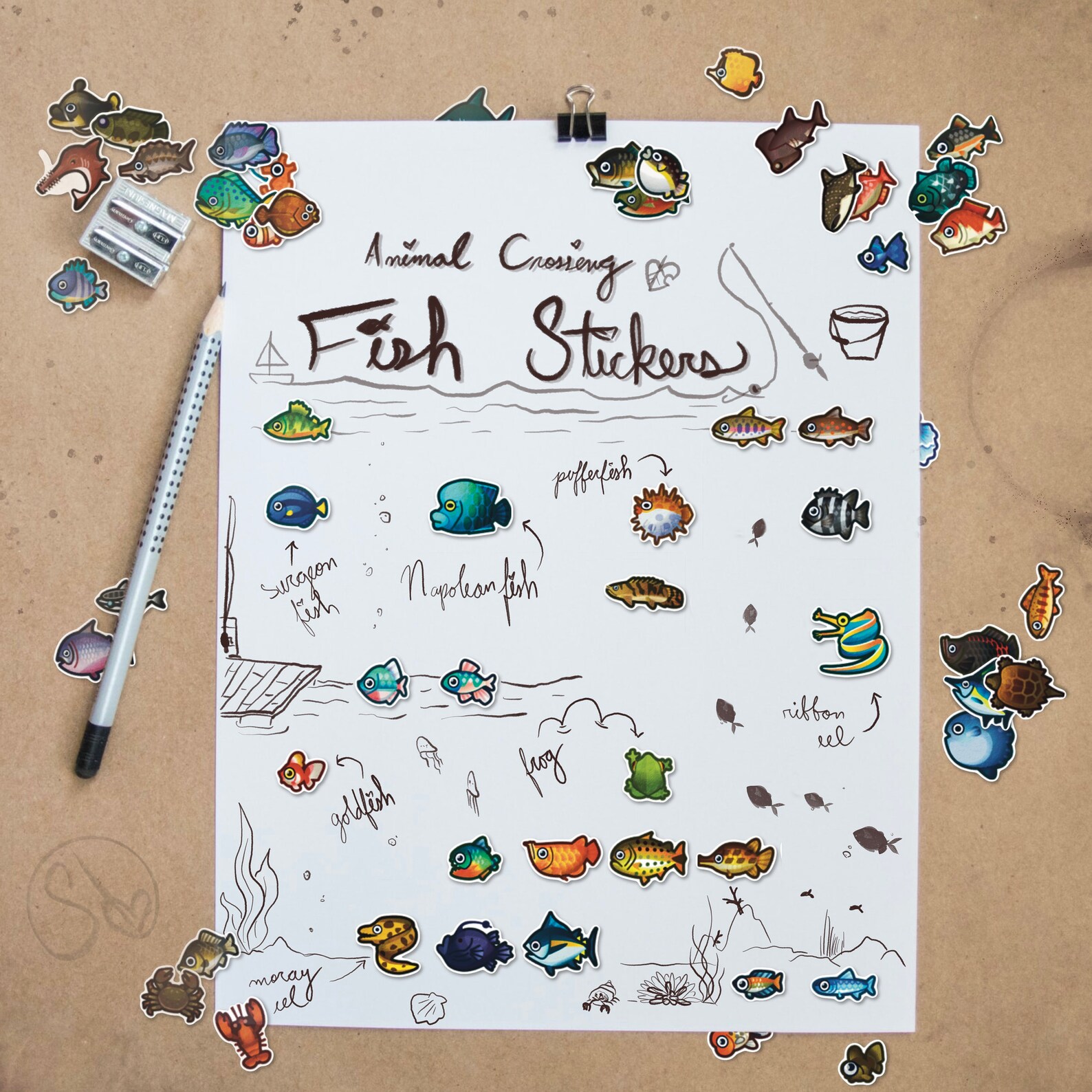 Fish Stickers | Etsy