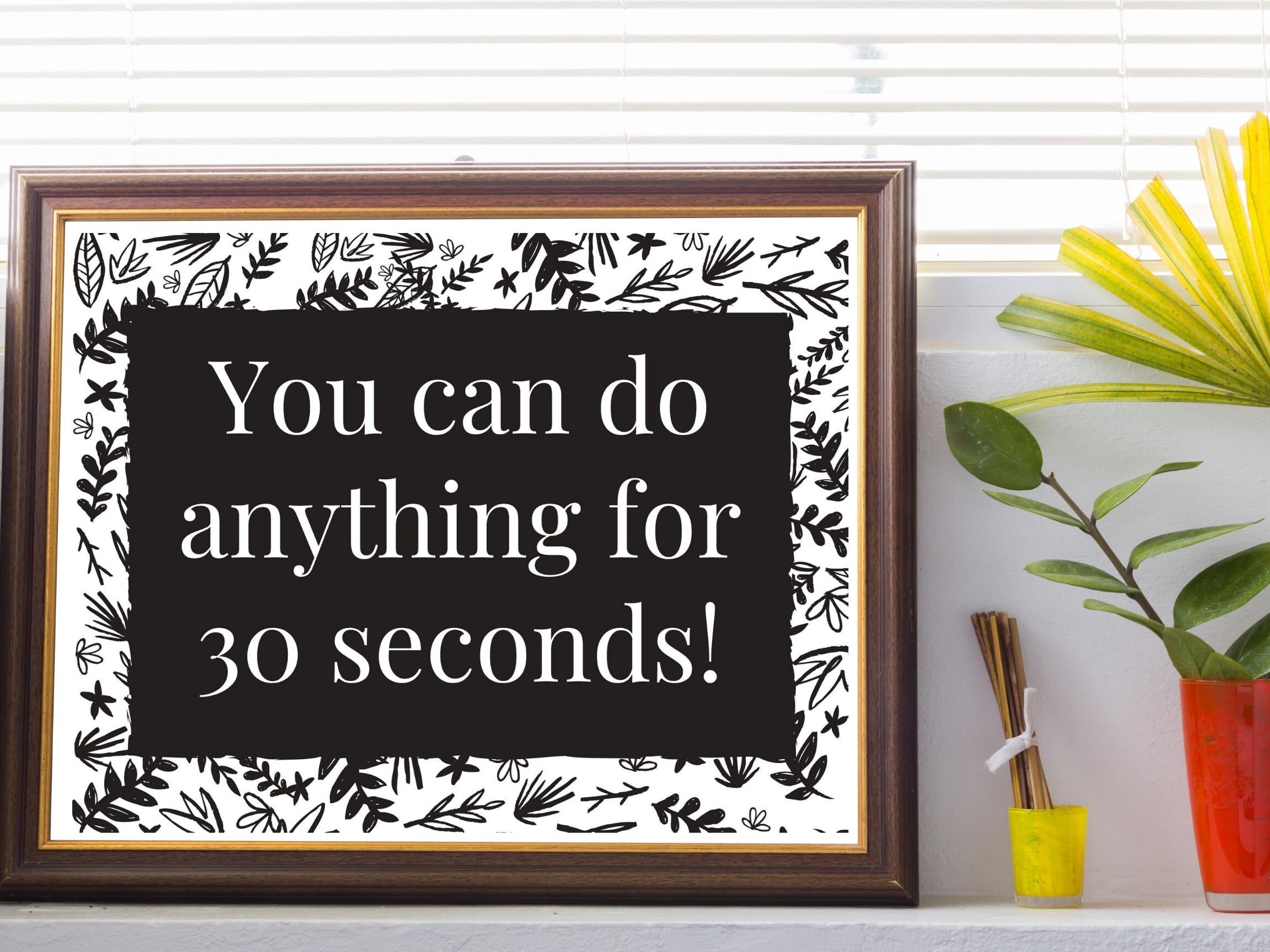 You Can Do Anything For 30 Seconds Exercise Fitness Inspired - Etsy México