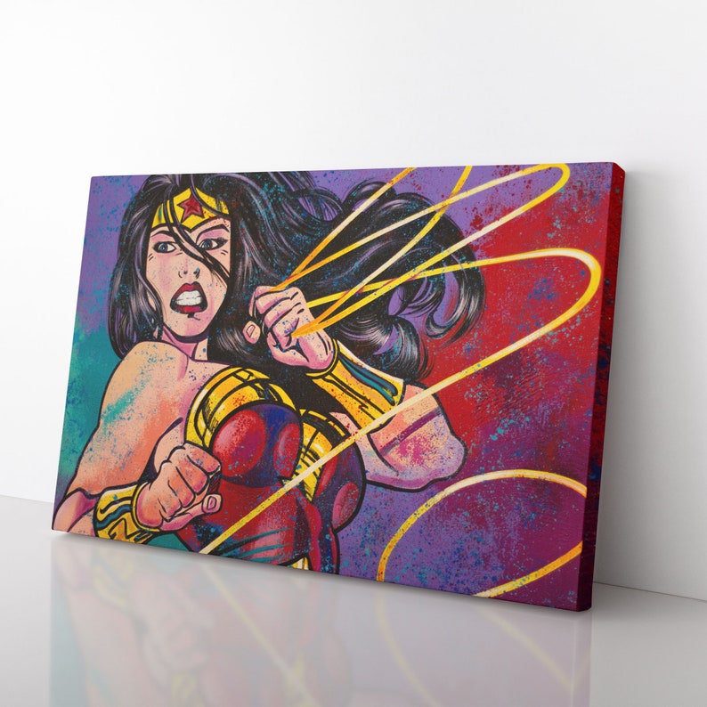 Wonder Woman Canvas Print Wonder Woman Poster Wonder Woman | Etsy