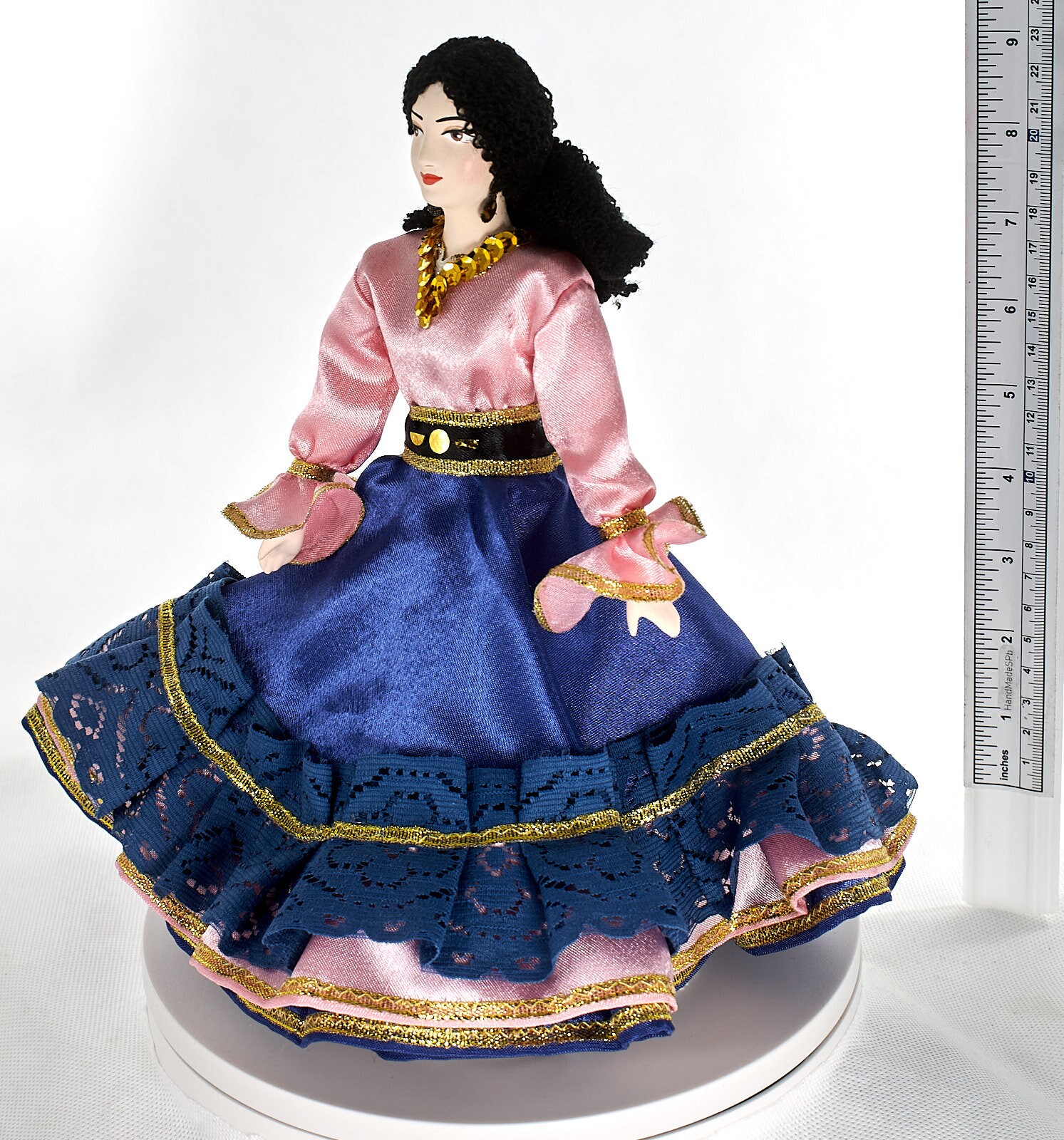 European Gypsy Doll Vintage Porcelain Doll 18 William Tung Tuss Inc by ...