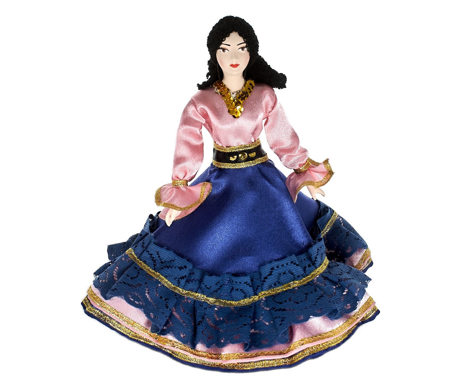 European Gypsy Doll Vintage Porcelain Doll 18 William Tung Tuss Inc by ...