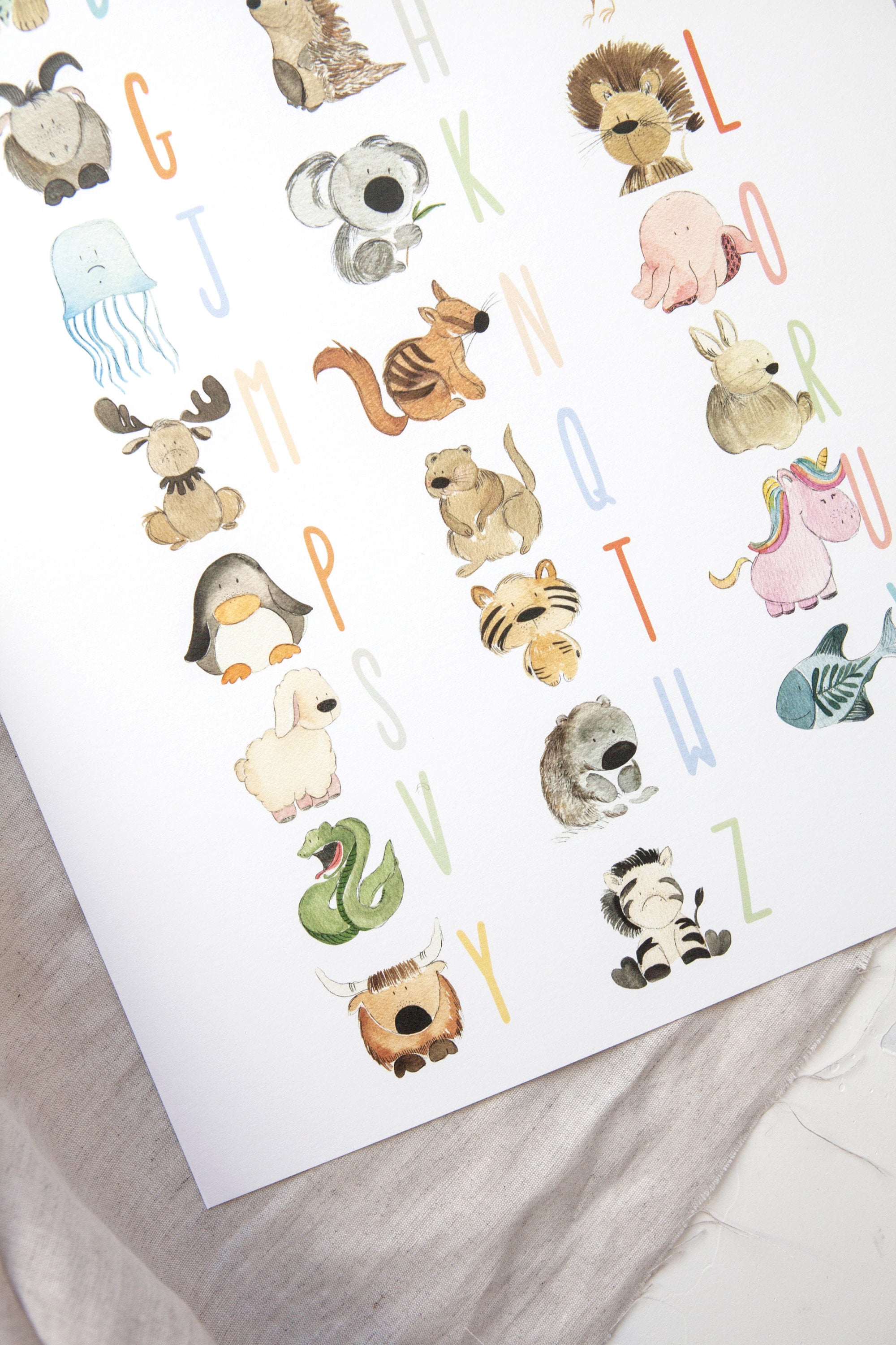 My First Alphabet Alphabet Print Educational Prints for - Etsy Australia