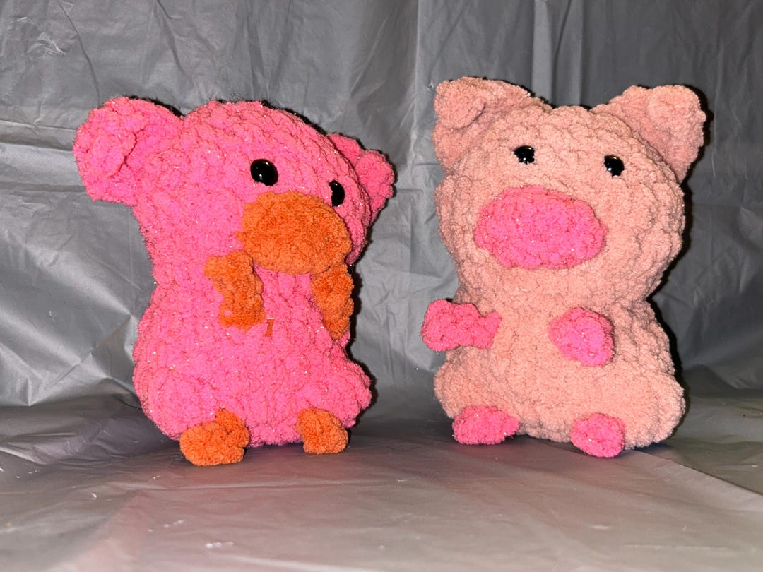 Pig - Crochet Stuffed Small Animal Plushie/amigurumi - Etsy