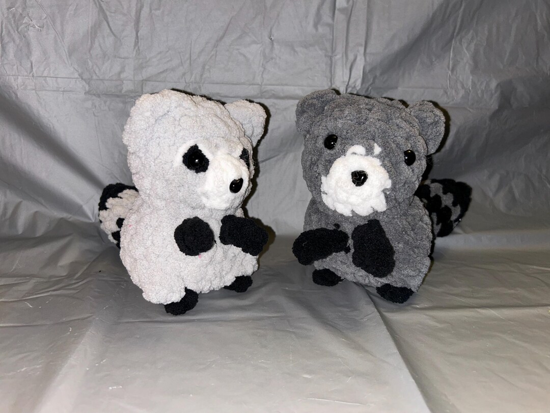 Raccoon - Crochet Stuffed Small Animal Plushie/amigurumi - Etsy