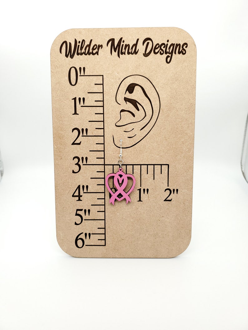 Breast Cancer Ribbon Earrings Cancer Awareness Ribbon | Etsy