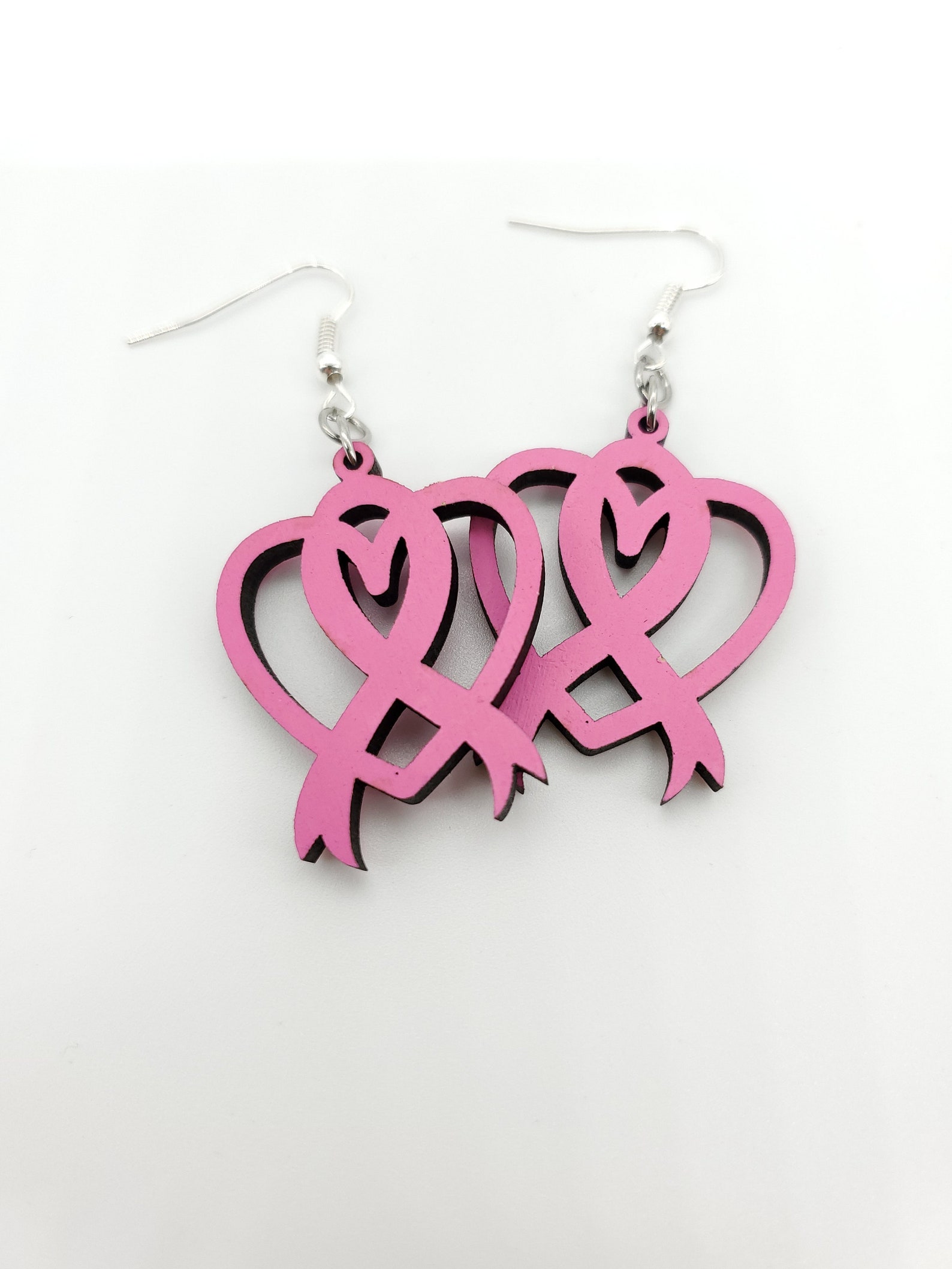 Breast Cancer Ribbon Earrings Cancer Awareness Ribbon | Etsy