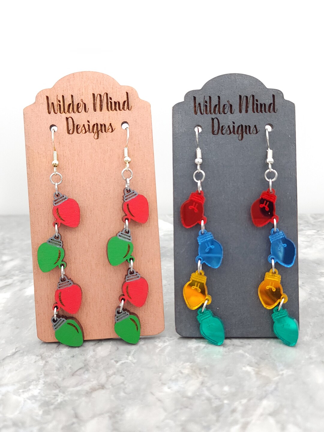 Christmas Bulb Earrings, Christmas Lights Earrings, Christmas Jewelry ...