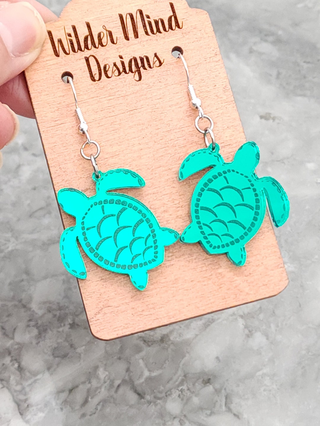 Sea Turtle Earrings, Turtle Earrings, Sea Creature, Turtle Lover ...