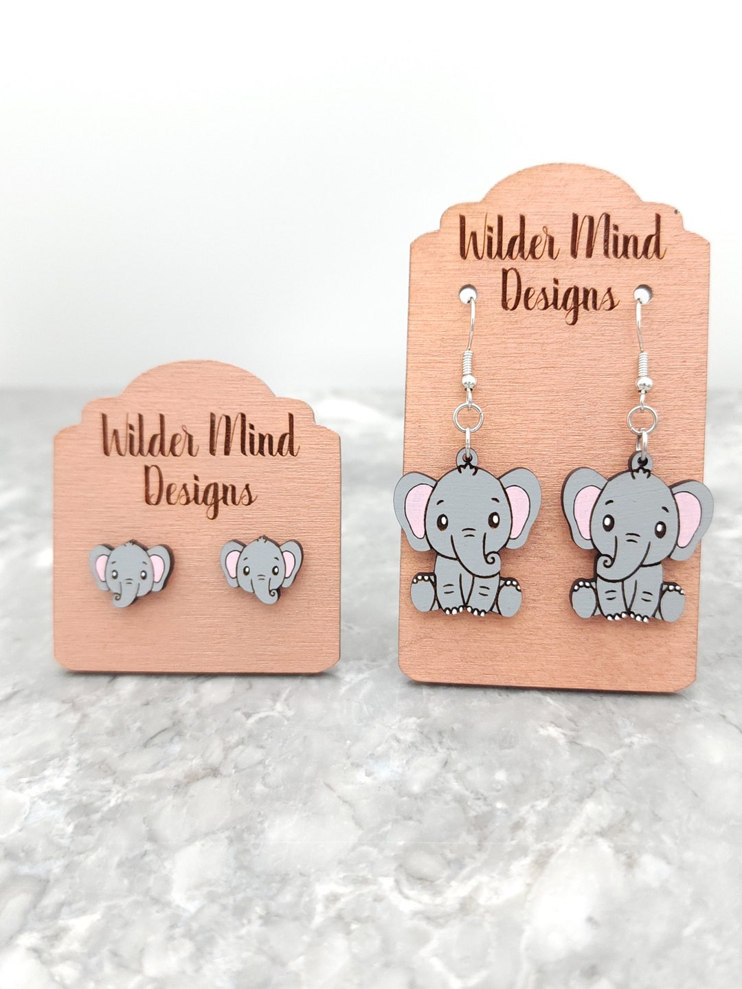 Elephant Earrings, Elephant Studs, Animal Earrings, Cute Elephant ...