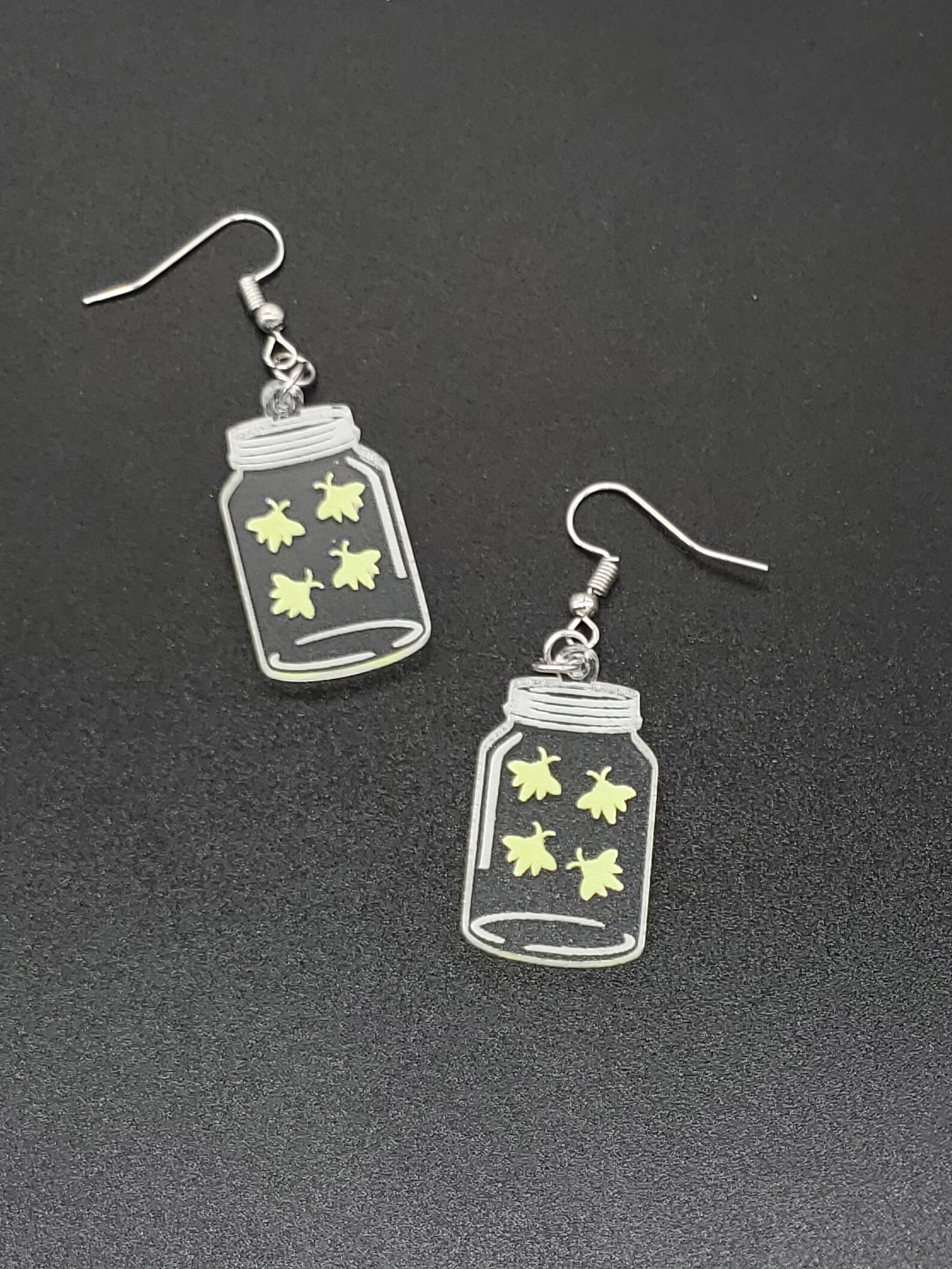 Firefly Earrings Mason Jar Earrings Acrylic Earrings Summer - Etsy