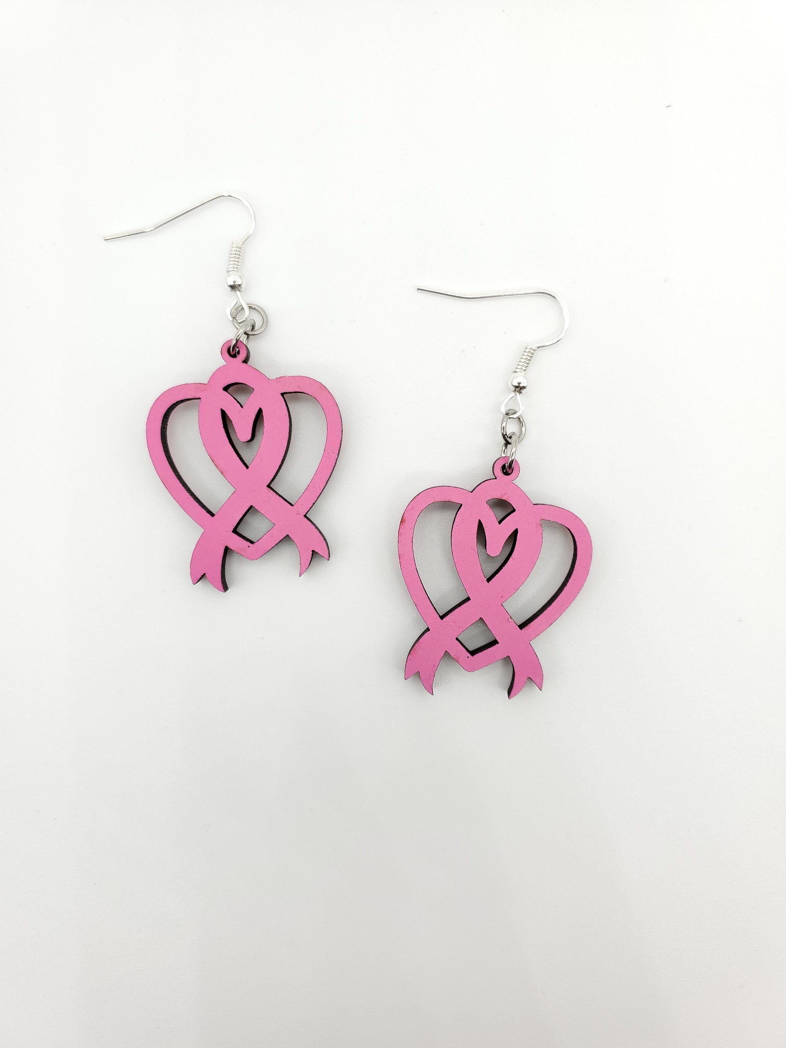 Breast Cancer Ribbon Earrings Cancer Awareness Ribbon - Etsy