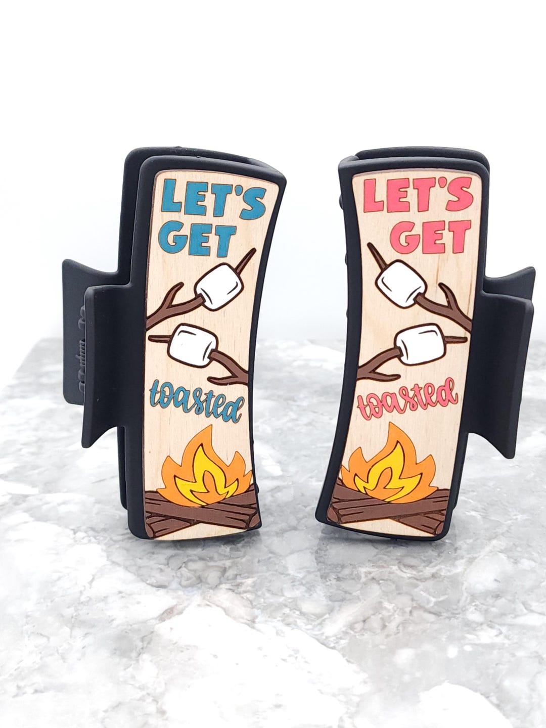 Hand Painted Smores Claw Clip, Smores Gift, Toasted Marshmallow, Lets ...