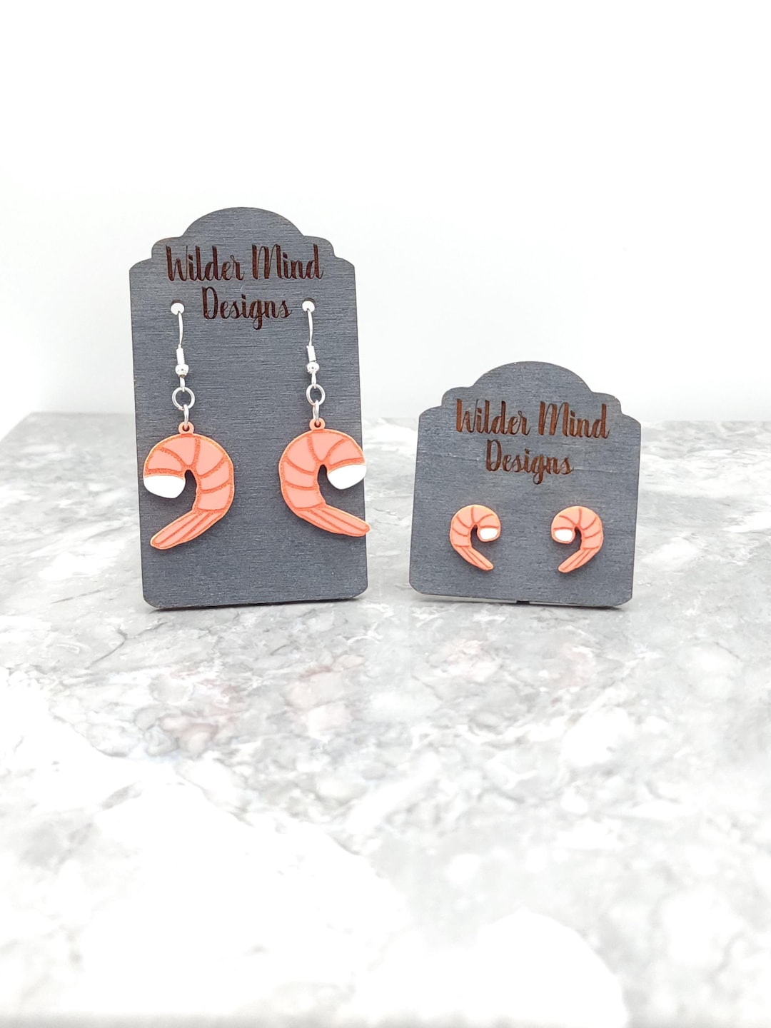 Shrimp Earrings, Shrimp Studs, Food Earrings, Foodie, Shrimp Gift ...