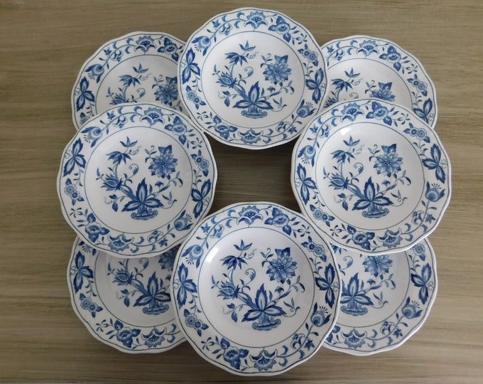 Nikko Ironstone Blue Bonnet 4270, Harmony House, Set of 8 Saucers ...