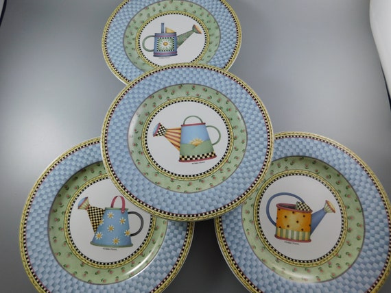vintage plate set collectible dinnerware luncheon plates set of 4 ...