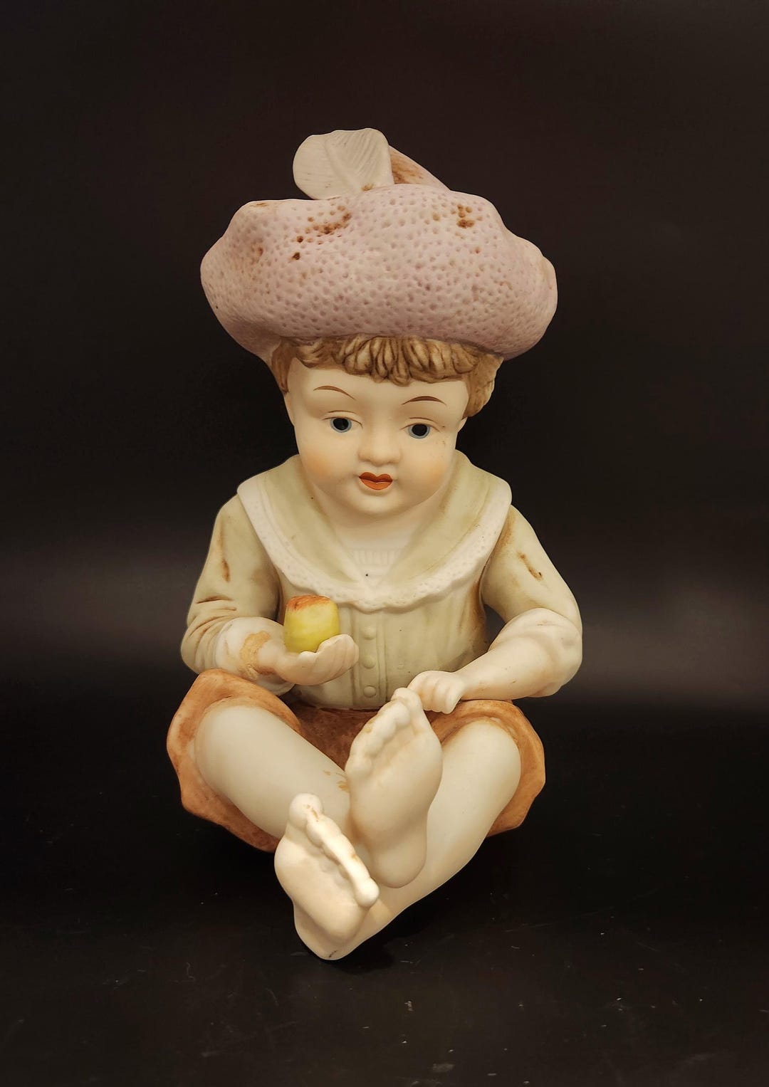 Mid Century German Bisque Boy Figurine (9.5 Inch) - Etsy