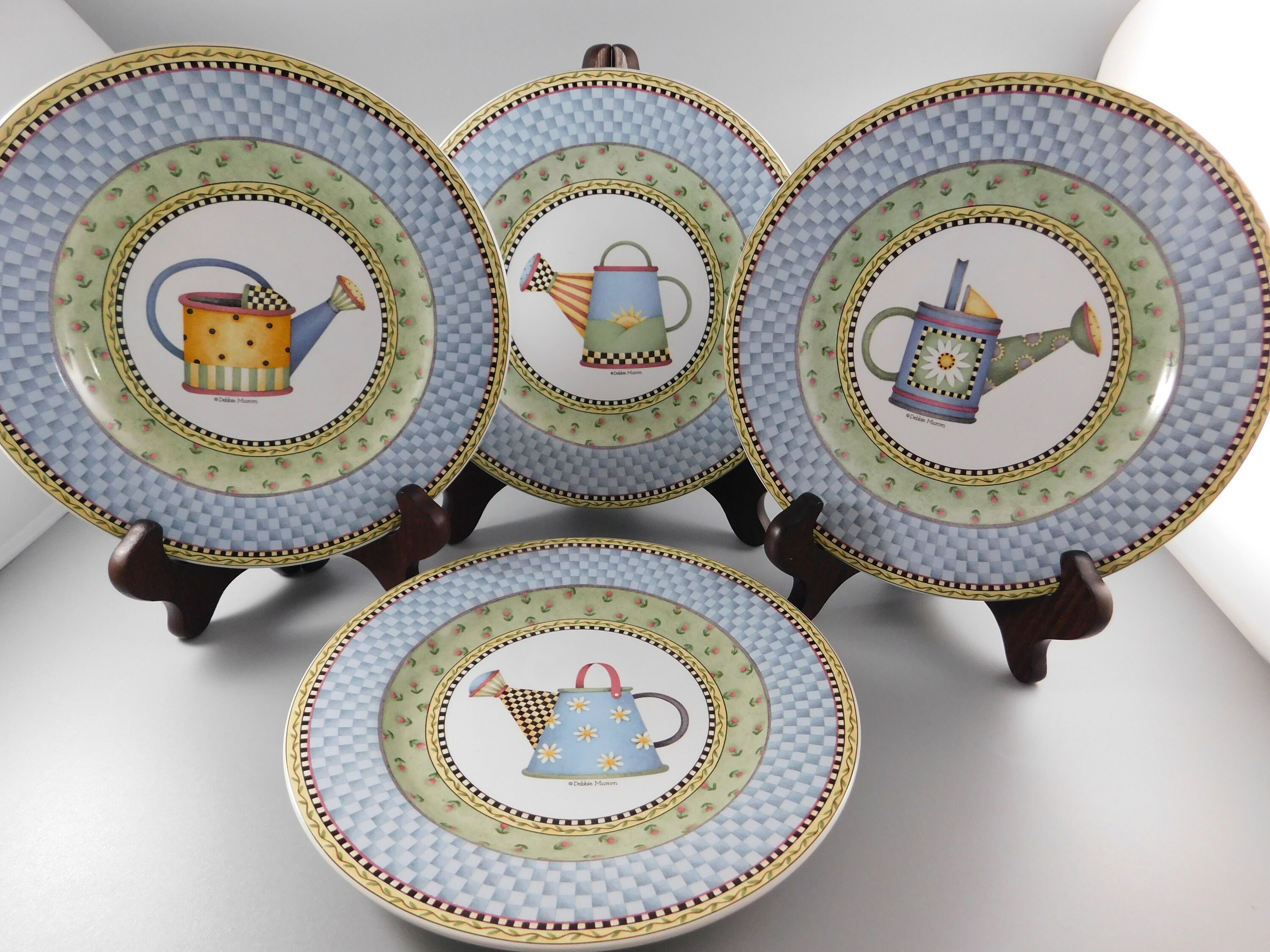 vintage plate set collectible dinnerware luncheon plates set of 4 ...