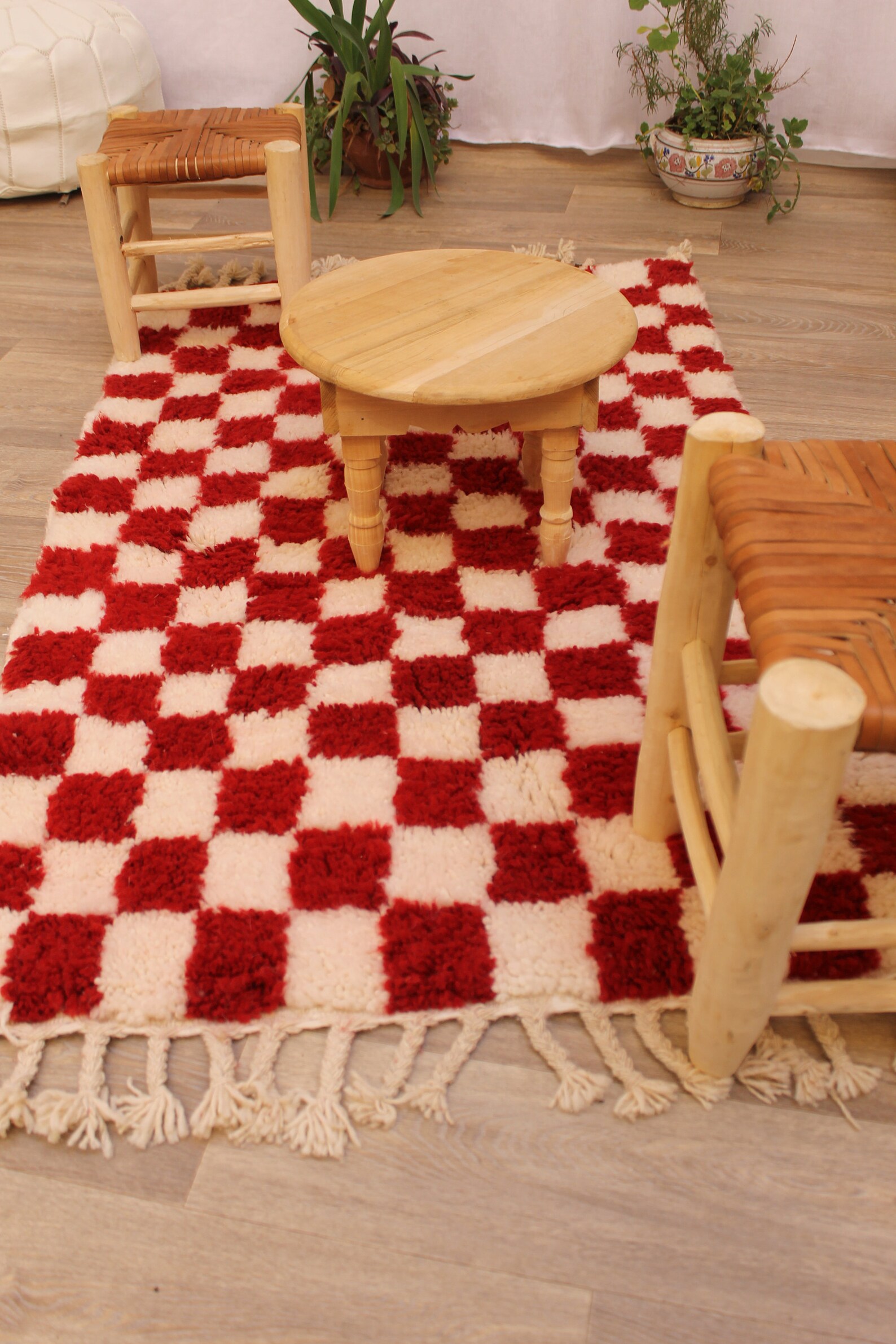 Green Checkered Rug Colorful Checkerboard Rug Custom - Etsy