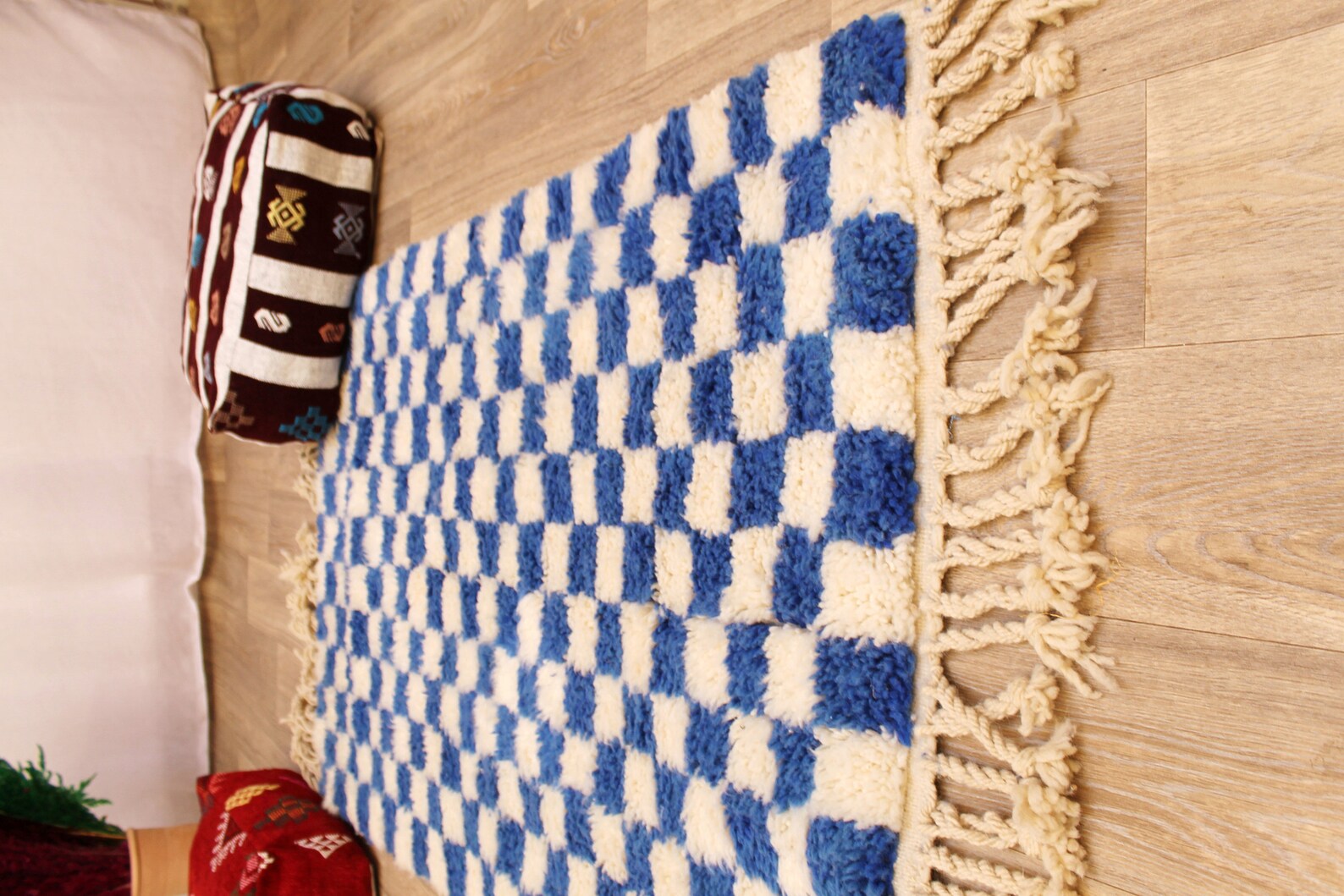 Green Checkered Rug Colorful Checkerboard Rug Custom - Etsy