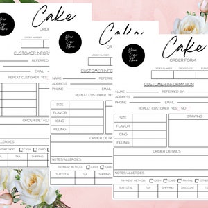 Cake Order Form Template Canva Editable Cake Order Form - Etsy