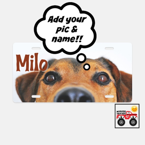 Dog Photo License Plate Frame - Etsy