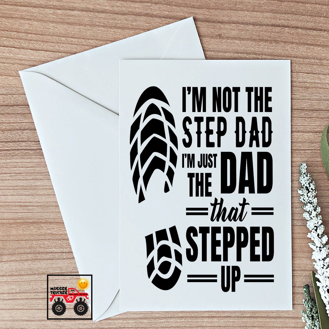 Funny Step Dad Card, Father's Day Card, Card for Step Dad, Bonus Dad ...