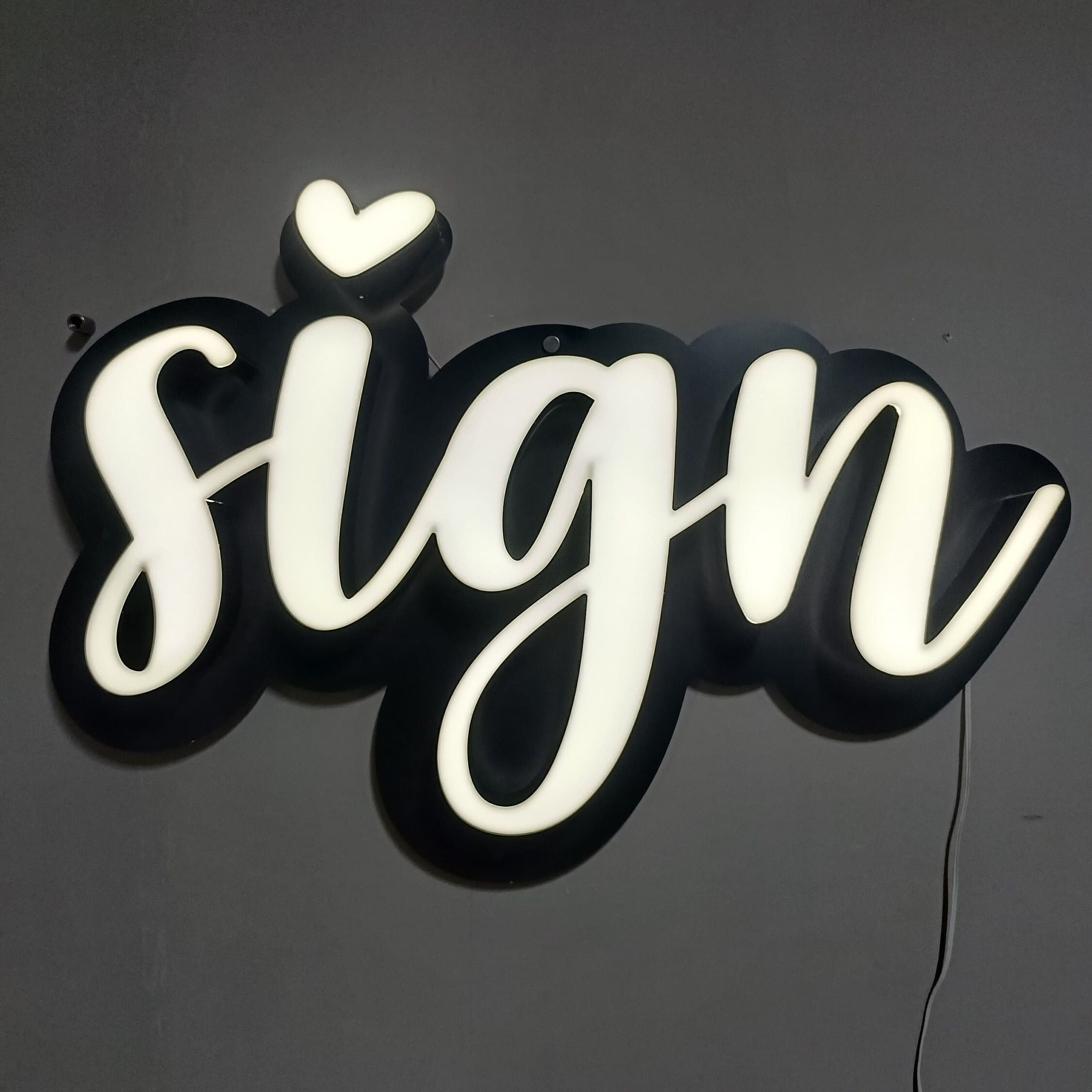 Custom Frontlit LED Sign, Personalized Business Sign, 3D Metal Acrylic ...