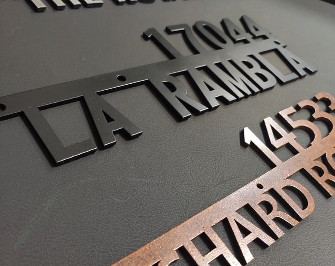 Custom House Number Signs, Metal Rusted Address Sign, Modern House ...