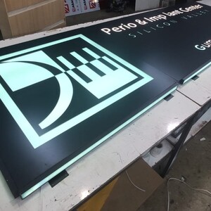 Custom Store Sign, 3D Background Sign, Office Wall Sign, Sleek 3D Light ...