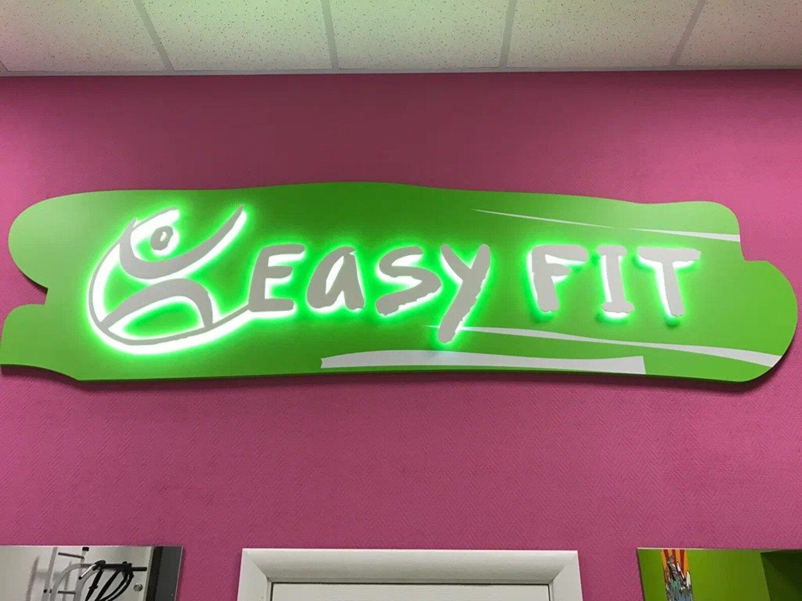 Custom Store Sign, 3D Background Sign, Office Wall Sign, Sleek 3D Light ...