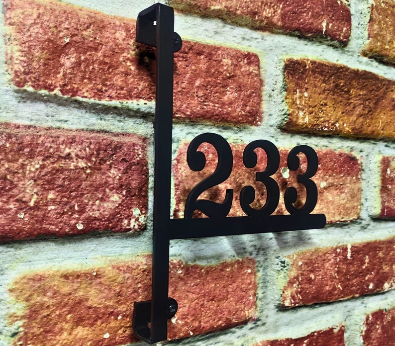 Steel House Number Sign | Custom Weathered Metal Address Plate, Modern ...