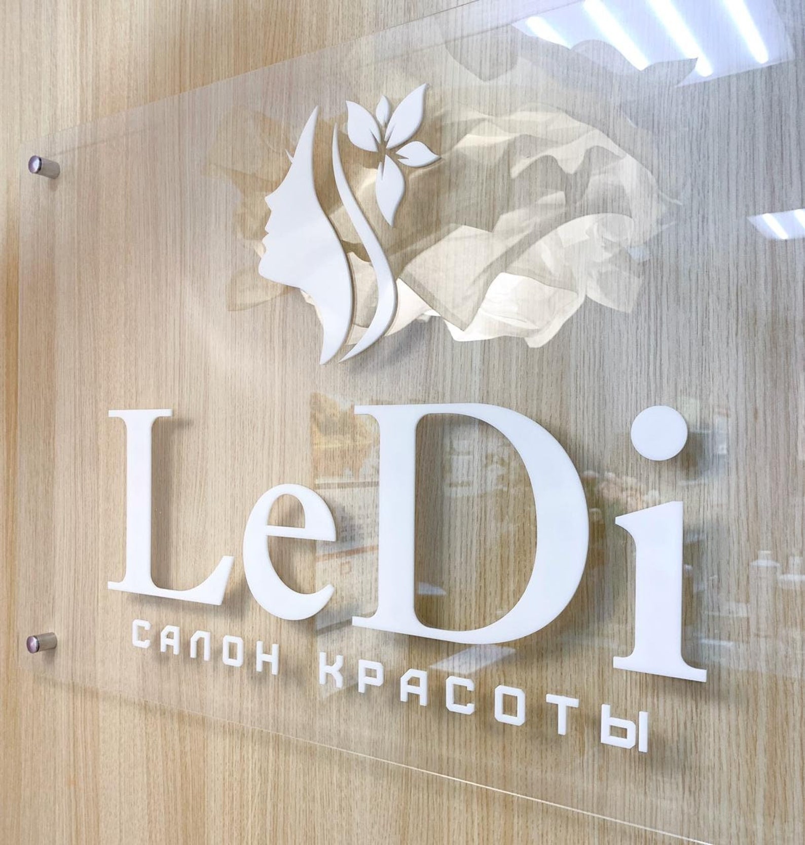 Custom Large 3D Acrylic Logo Sign – Boutique Business Signage for Hair ...