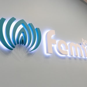 Personalized LED Metal Sign, Custom Backlit Sign, Metal Office Signage ...