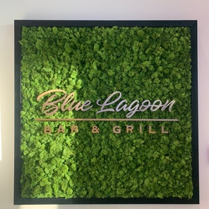 Custom Moss Sign, Metal Letters, Personalized Moss Letters , Minimalist ...