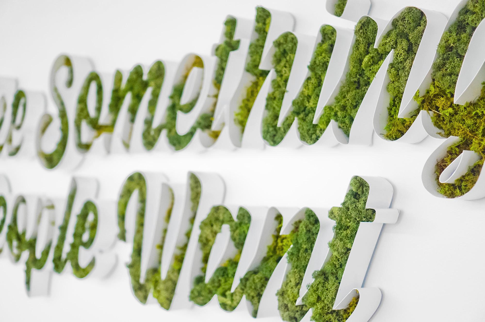 Custom Moss Sign - Personalized Green Live Moss Wall Decor, Natural ...