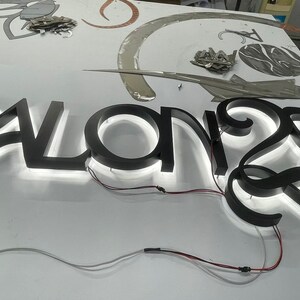 3D Metal LED Business Sign, Custom Backlit Office Signage, Illuminated ...