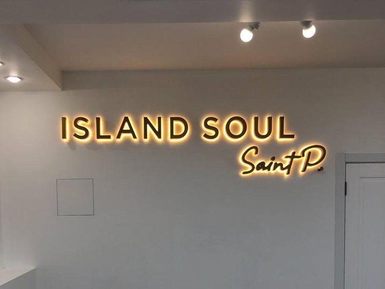 Personalized LED Metal Sign, Custom Backlit Sign, Metal Office Signage ...