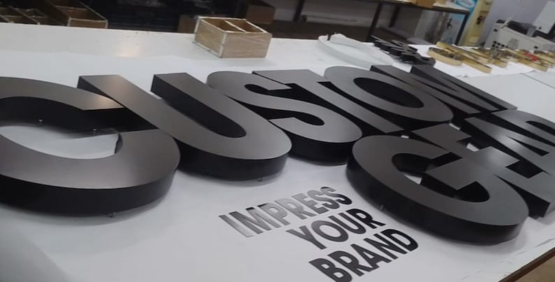 Custom Signage - Personalized Company Logo | 3D Metal Letters for ...