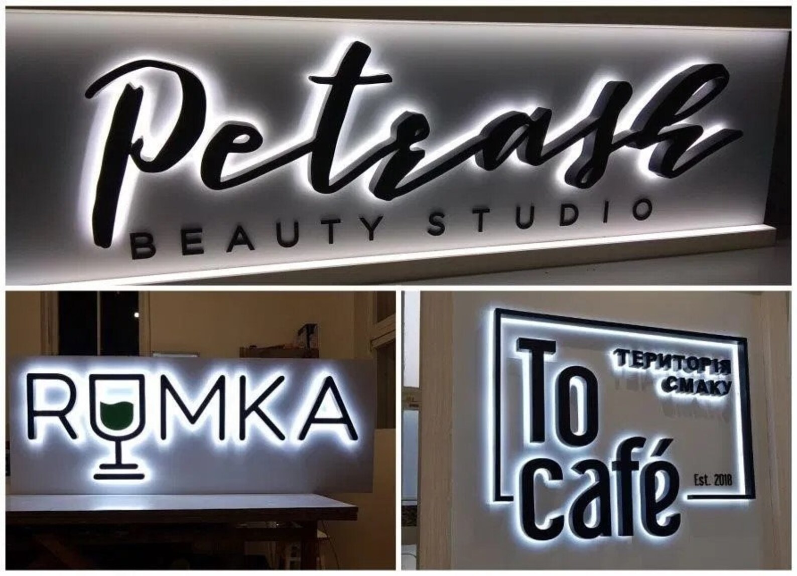 Backlit Metal Sign, Office 3D İlluminated Sign , Attractive Brand Led ...