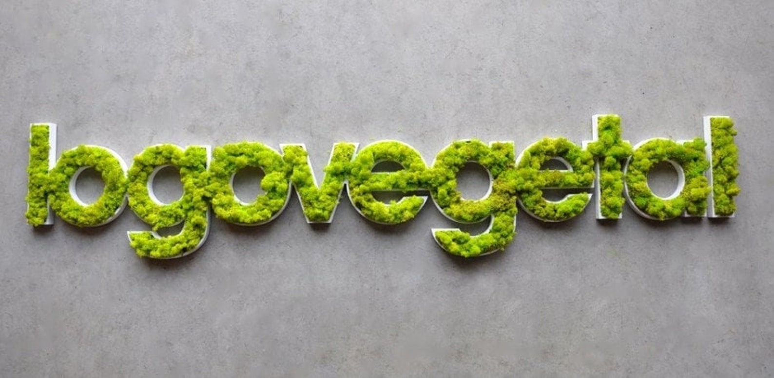 Custom Moss Sign, Personalized Moss Wall Decor, Green Live Moss Sign ...